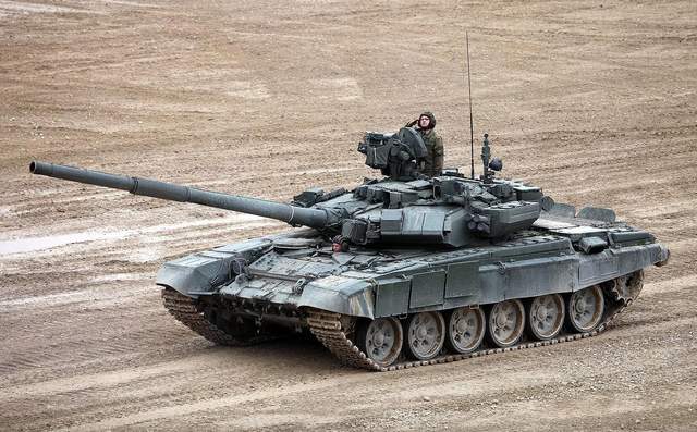 The Russian T-90 main battle tank uses a cast turret with strong ...